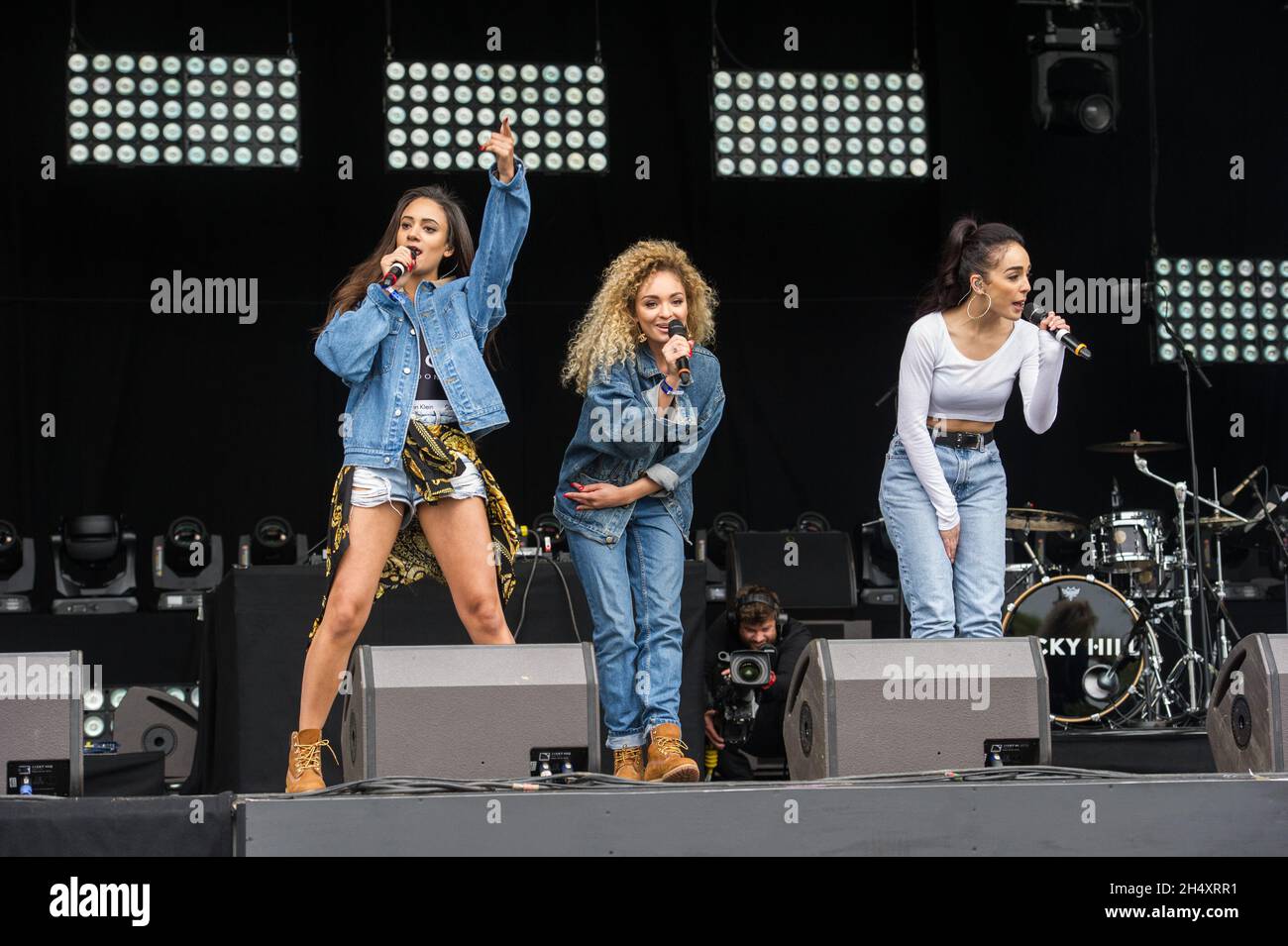 Girl band M.O live on stage on day 1 at Fusion Festival on 30th August ...