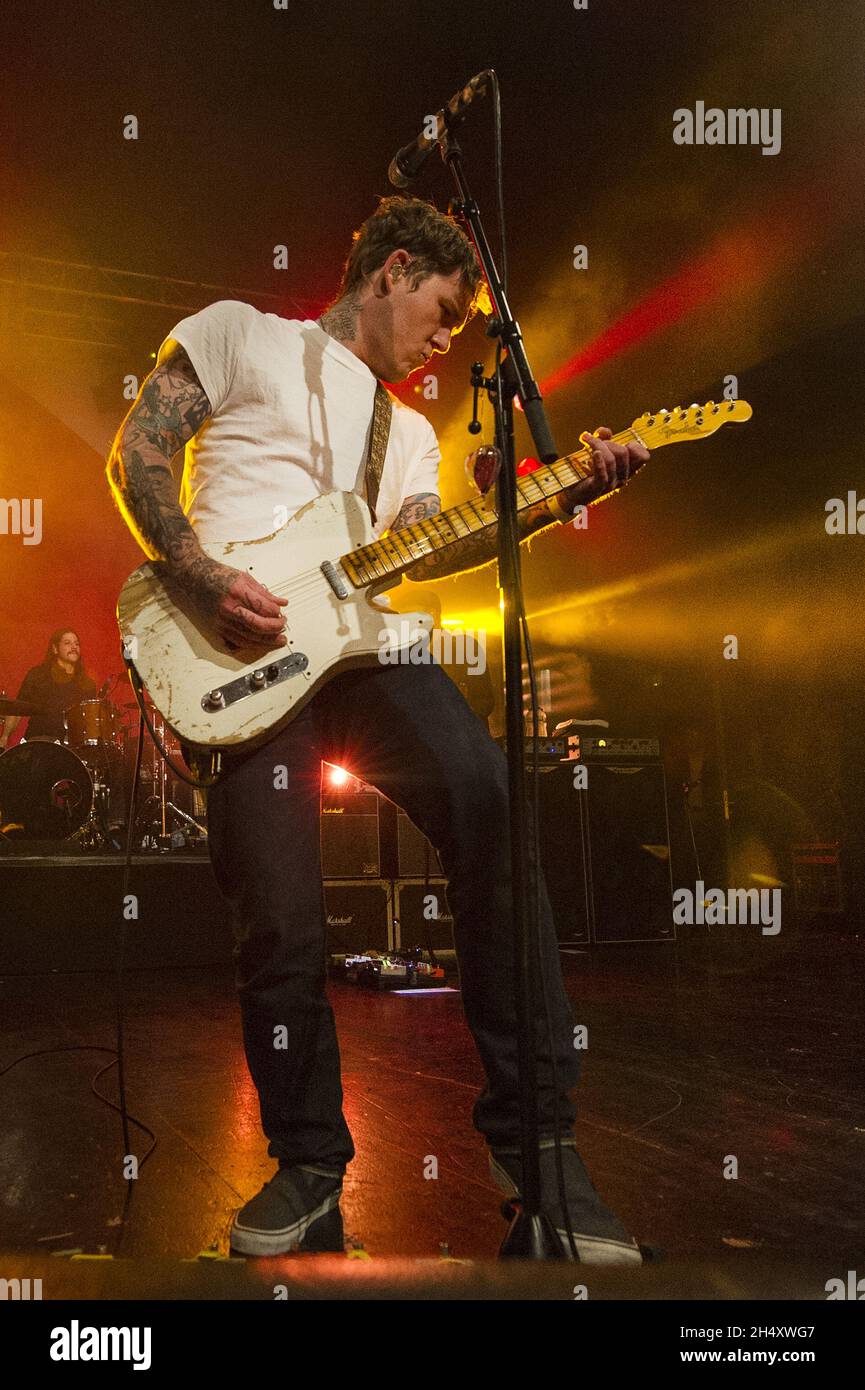 Brian Fallon of The Gaslight Anthem live on stage on Sunday 23rd ...