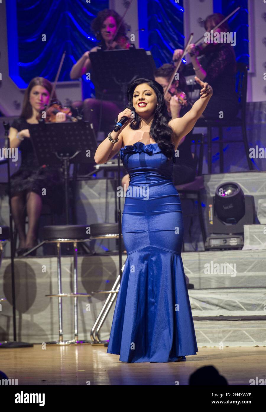 Lucy Kay live on stage as a special gust during Collabro concert at ...