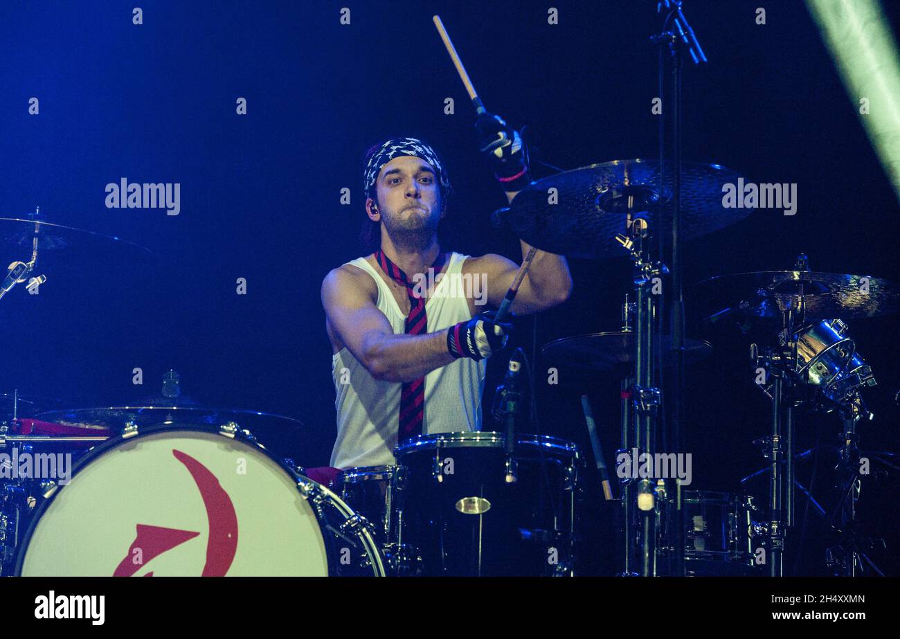 Arejay Hale of Halestorm performs on stage at the Civic Hall on March 9 ...