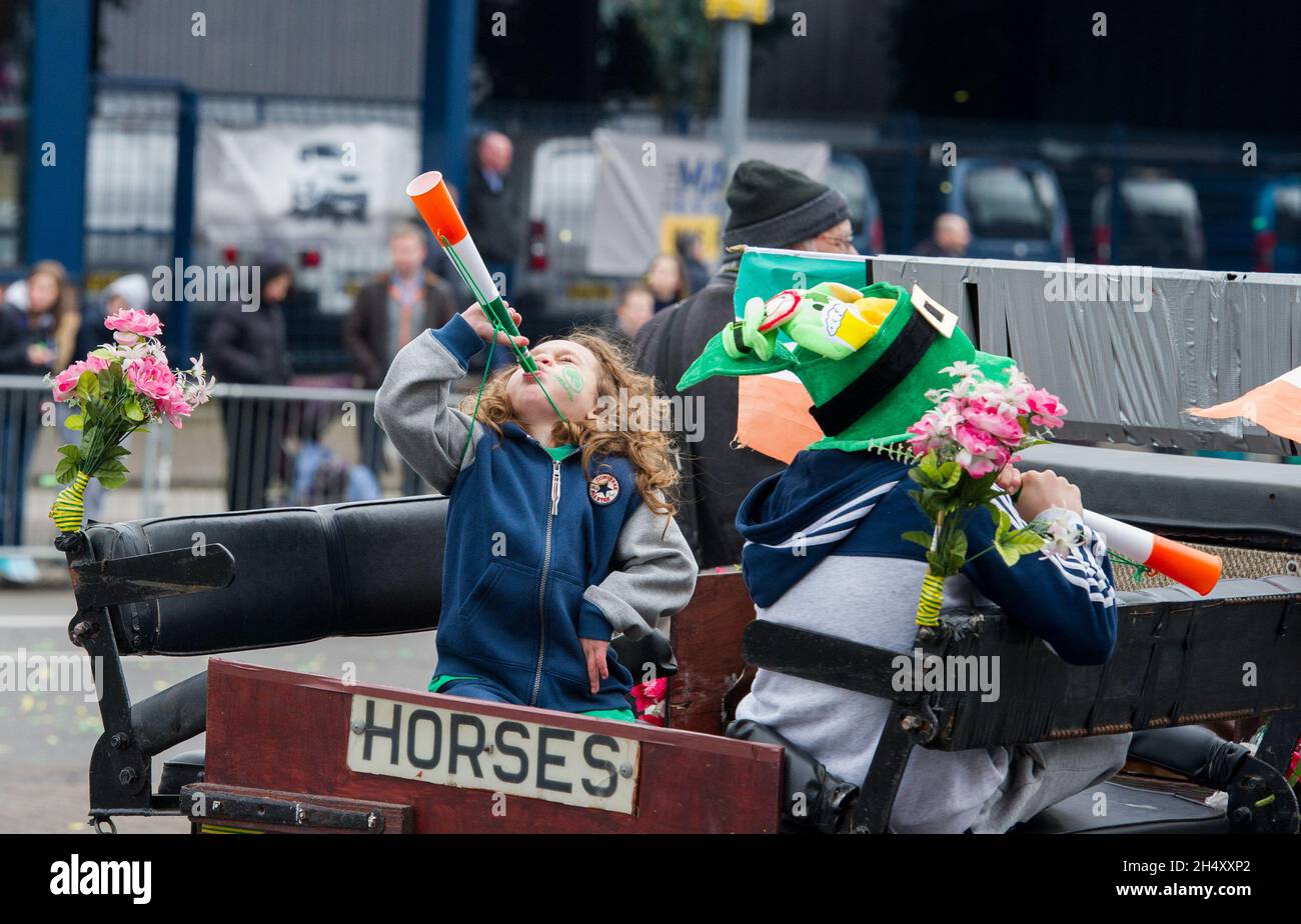 St. Patrick's Day parade in Digbeth, Irish Quarter on March 15, 2015 in ...