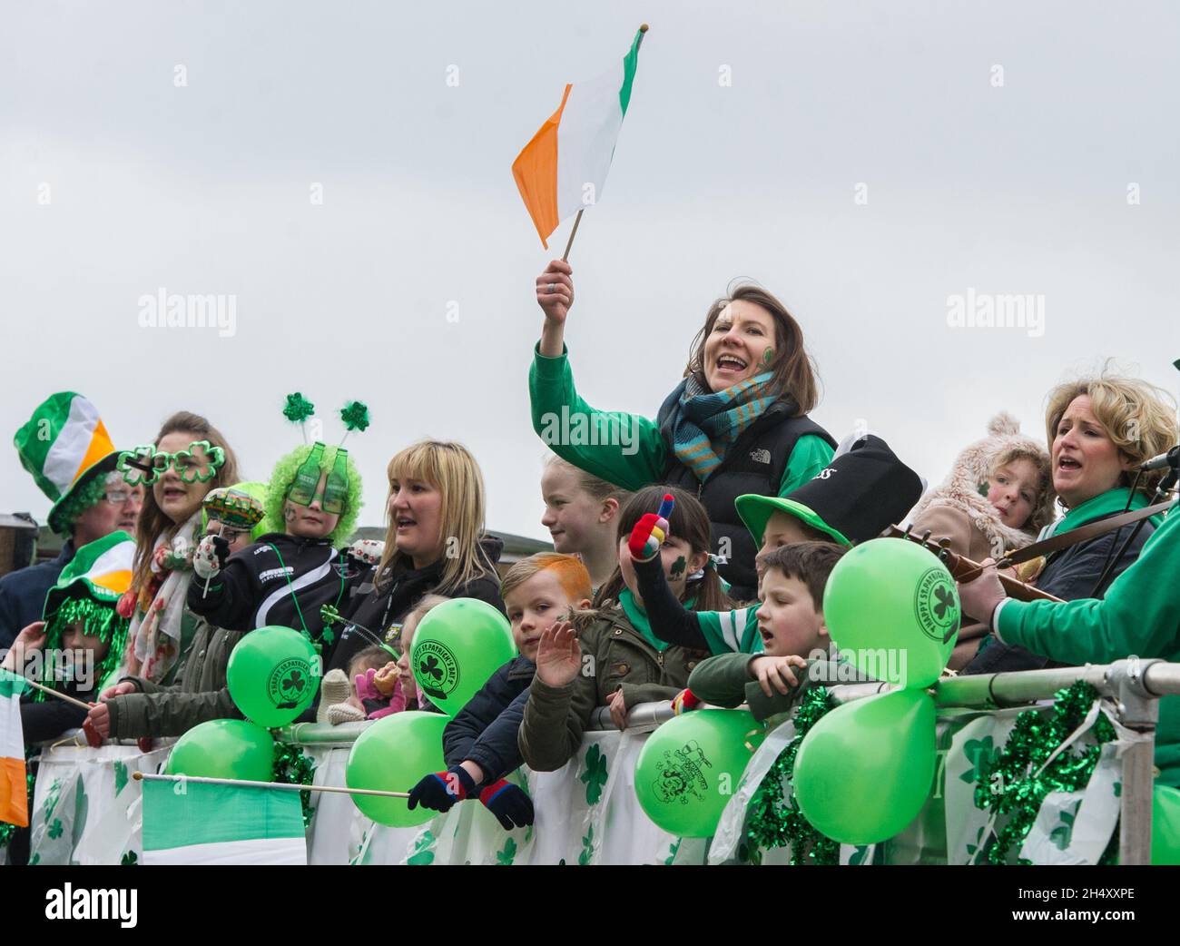 St. Patrick's Day parade in Digbeth, Irish Quarter on March 15, 2015 in ...