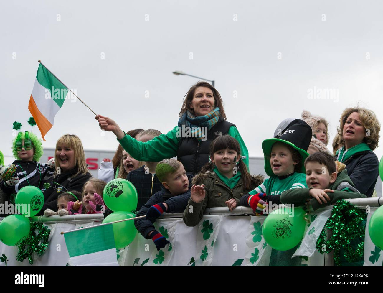 St. Patrick's Day parade in Digbeth, Irish Quarter on March 15, 2015 in ...