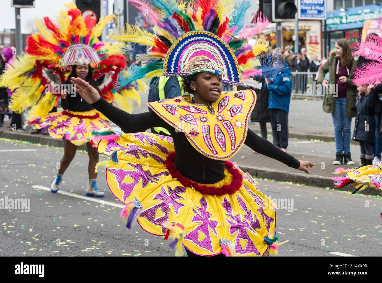 St. Patrick's Day parade in Digbeth, Irish Quarter on March 15, 2015 in ...