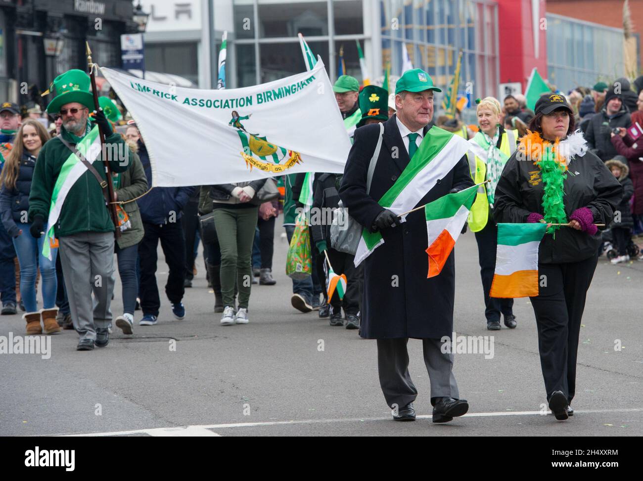 St. Patrick's Day parade in Digbeth, Irish Quarter on March 15, 2015 in ...