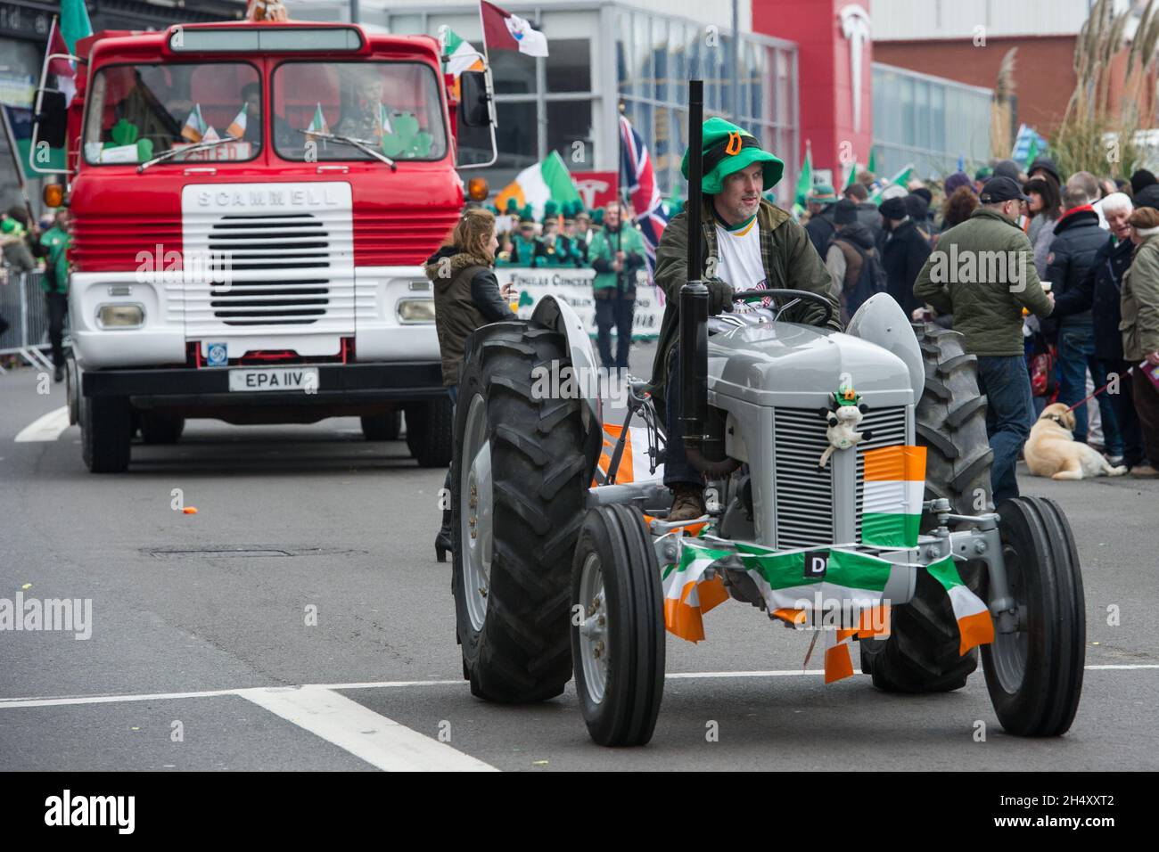 St. Patrick's Day parade in Digbeth, Irish Quarter on March 15, 2015 in ...
