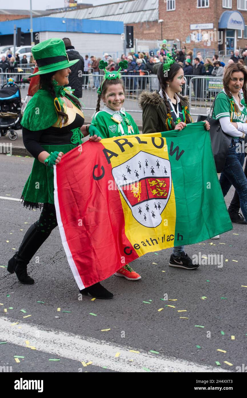 St. Patrick's Day parade in Digbeth, Irish Quarter on March 15, 2015 in ...