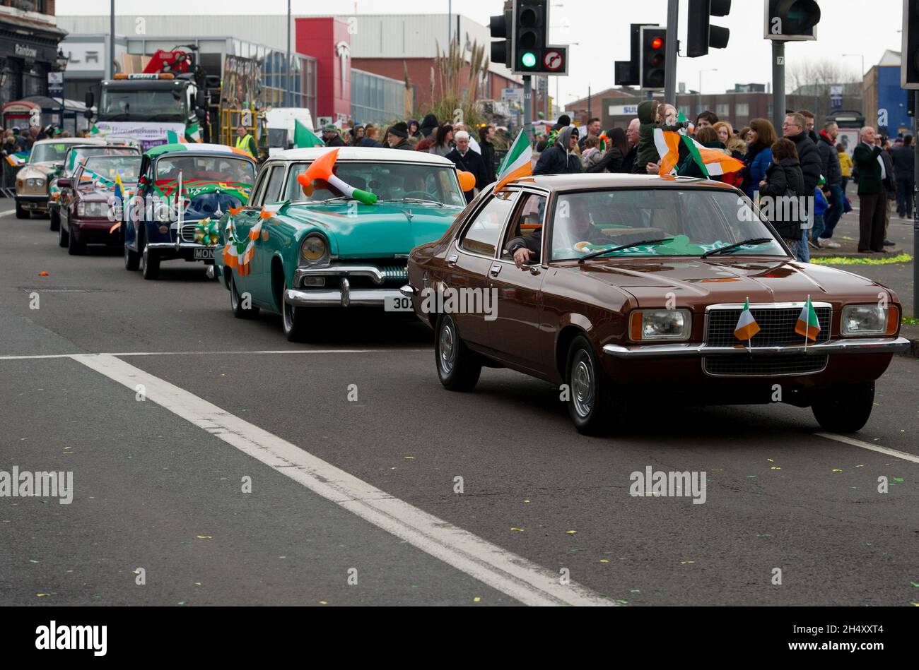 St. Patrick's Day parade in Digbeth, Irish Quarter on March 15, 2015 in ...