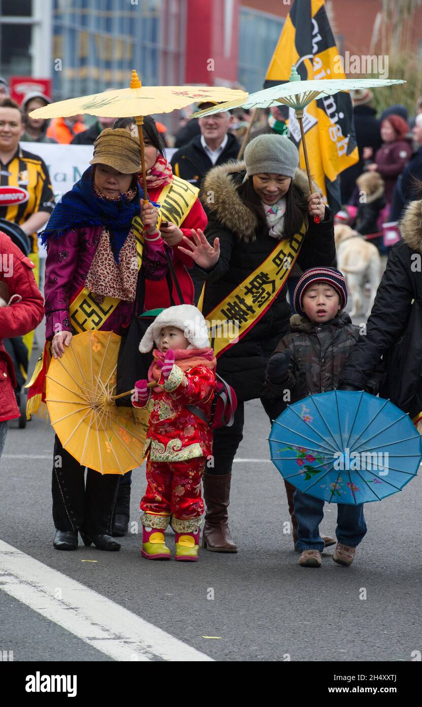 St. Patrick's Day parade in Digbeth, Irish Quarter on March 15, 2015 in ...