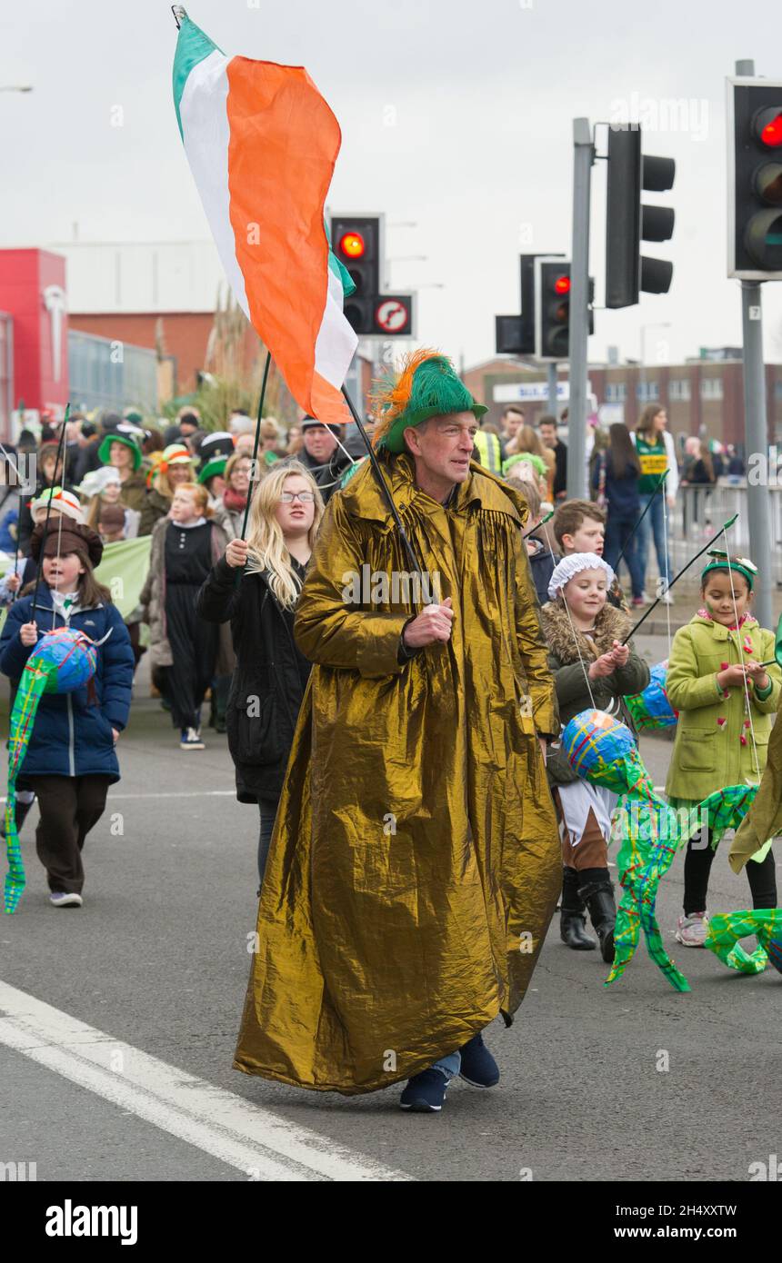 St. Patrick's Day parade in Digbeth, Irish Quarter on March 15, 2015 in ...