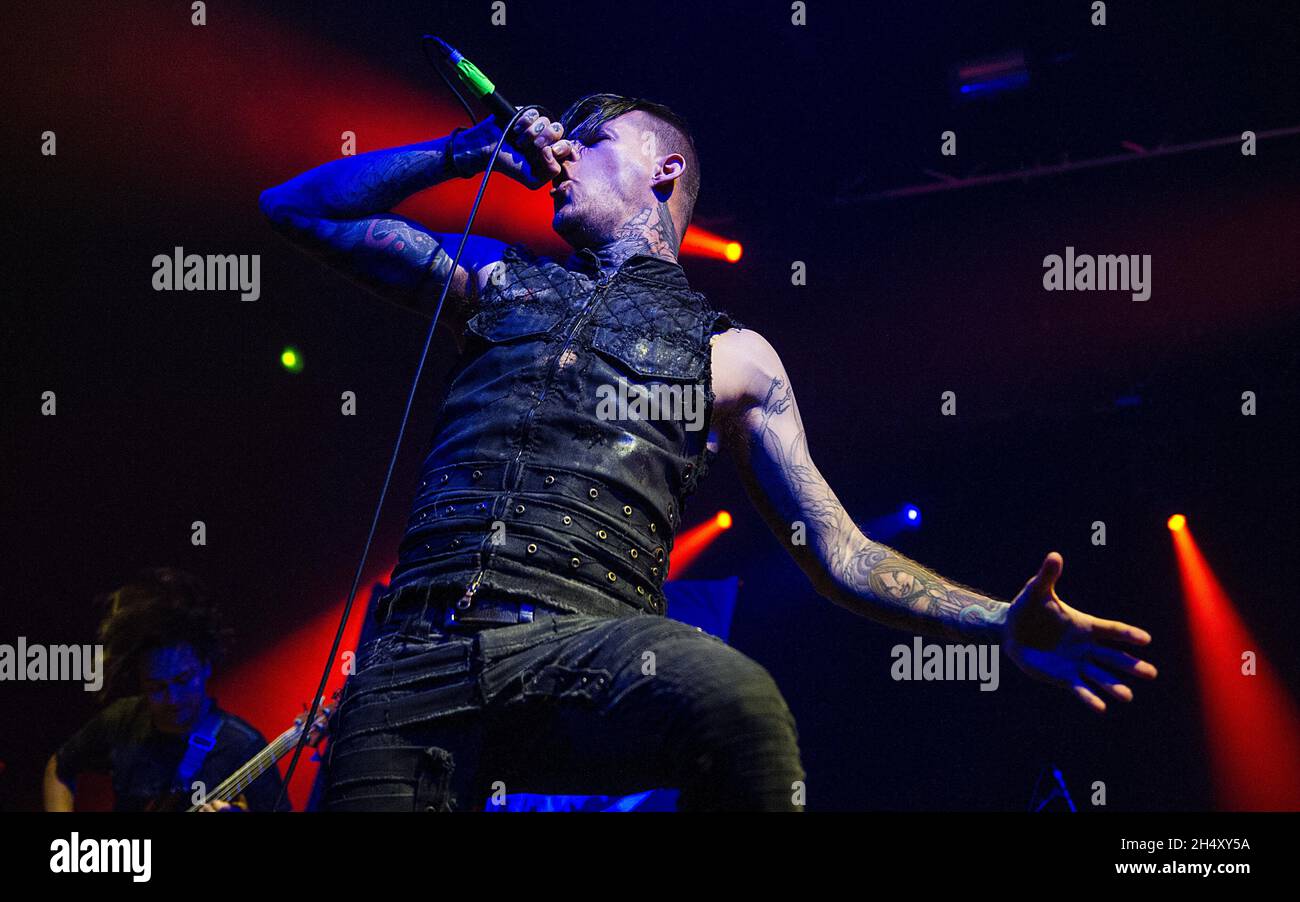 Scott Lewis of Carnifex performing live on stage during IMPERICON ...