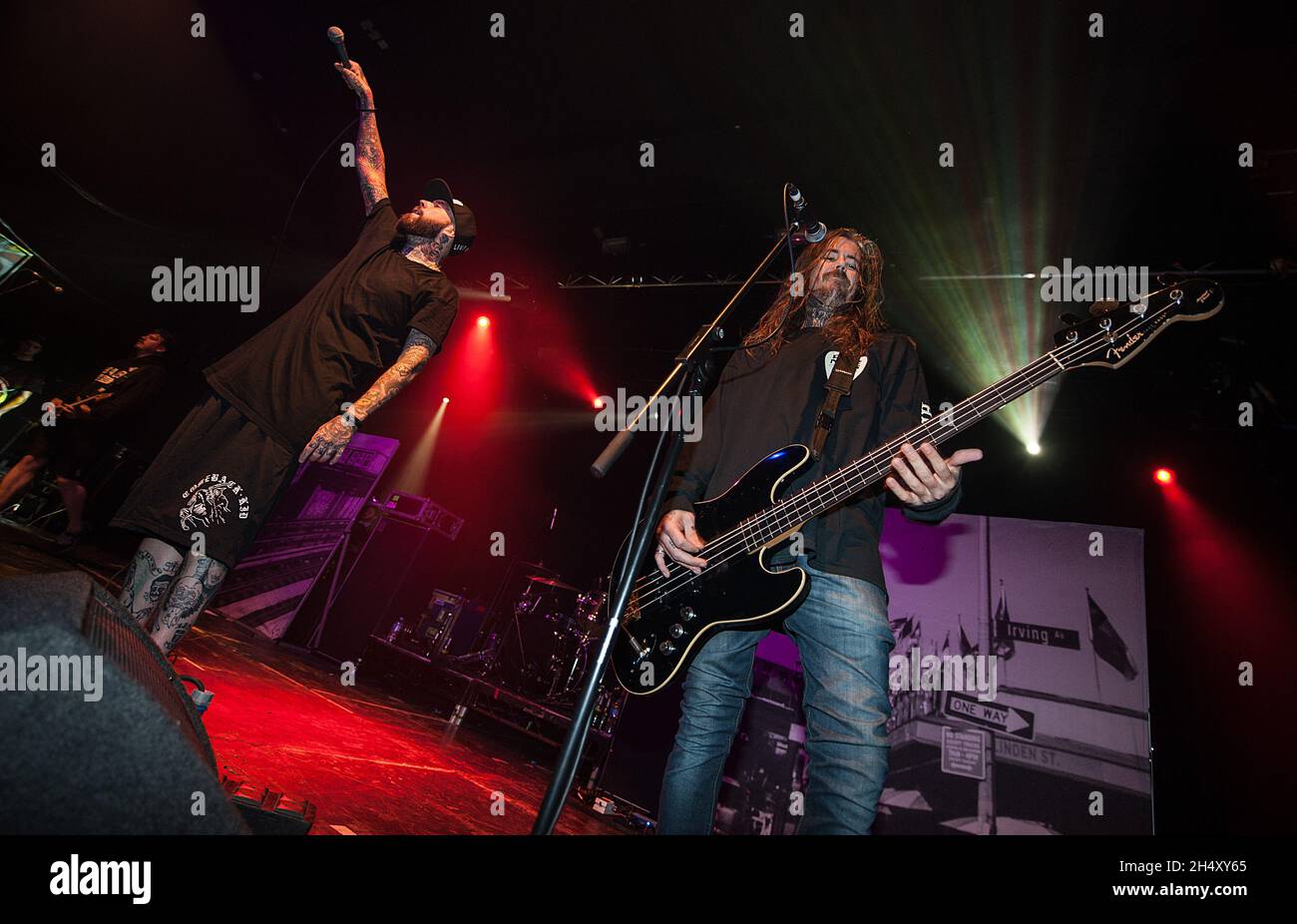 JJ Peters and Sean Kennedy of Deez Nuts performing live on stage during ...