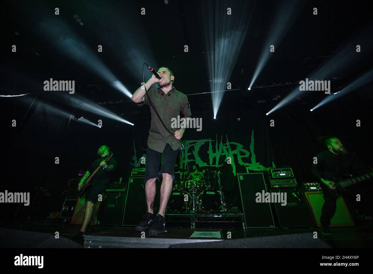 Phil Bozeman of Whitechapel performing live on stage during IMPERICON ...
