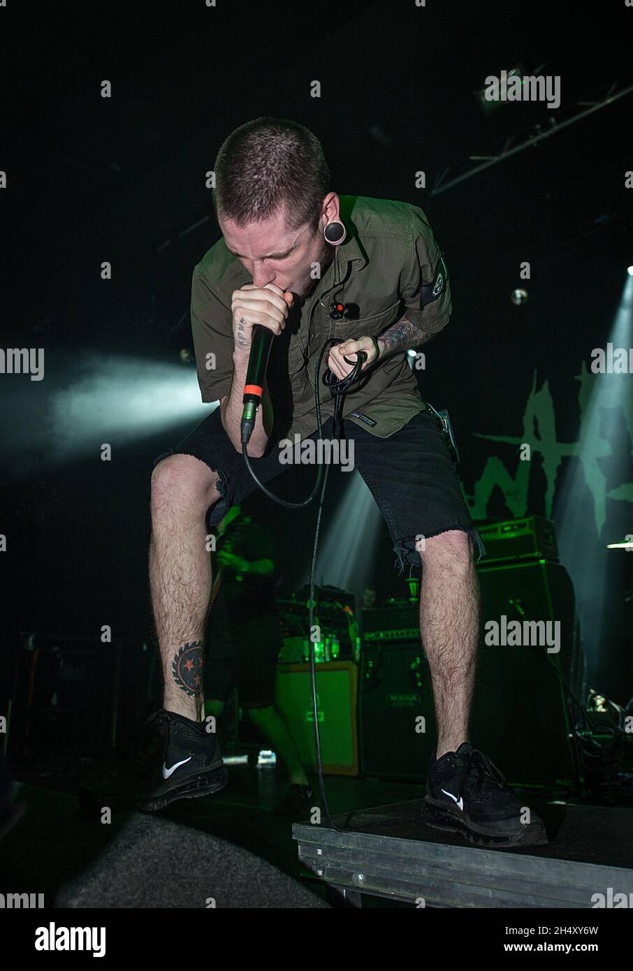 Phil Bozeman of Whitechapel performing live on stage during IMPERICON ...