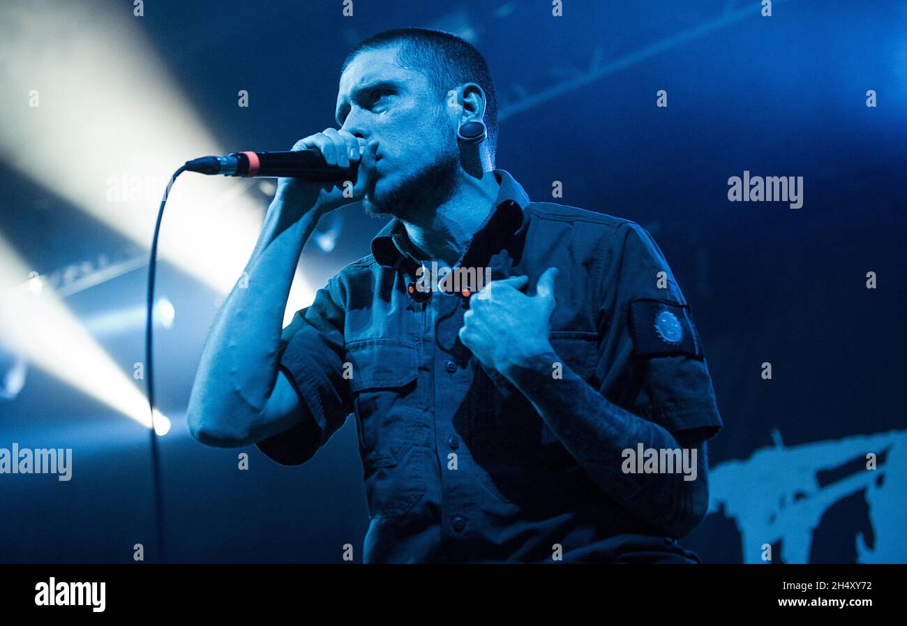 Phil Bozeman of Whitechapel performing live on stage during IMPERICON ...
