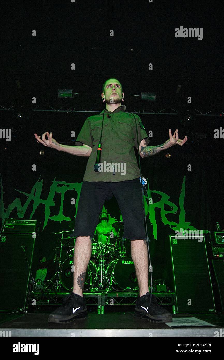 Phil Bozeman of Whitechapel performing live on stage during IMPERICON ...