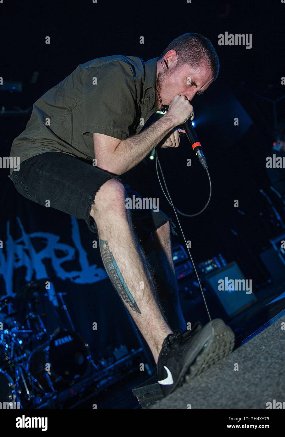 Phil Bozeman of Whitechapel performing live on stage during IMPERICON ...
