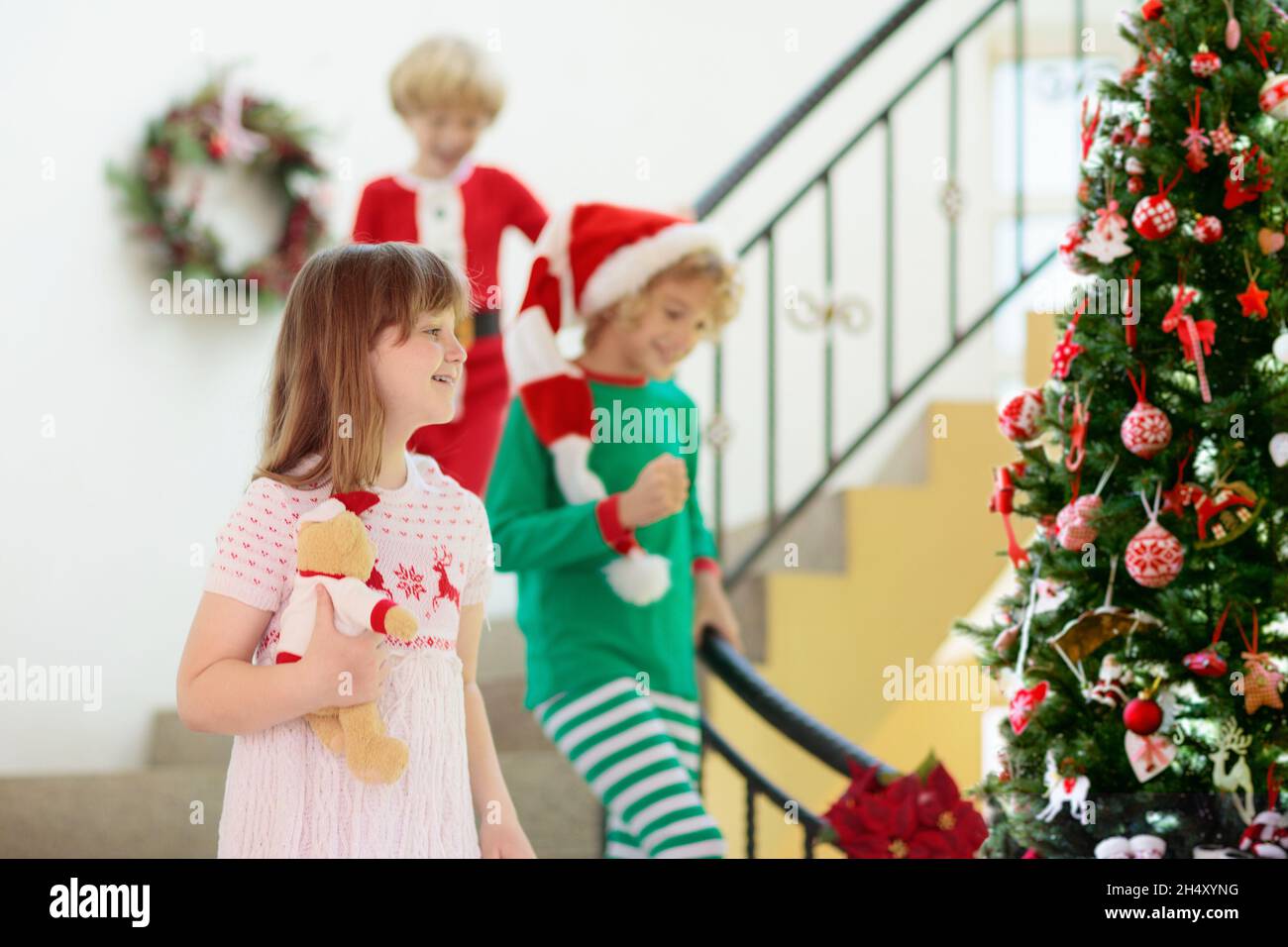 Running Down Stairs On Christmas