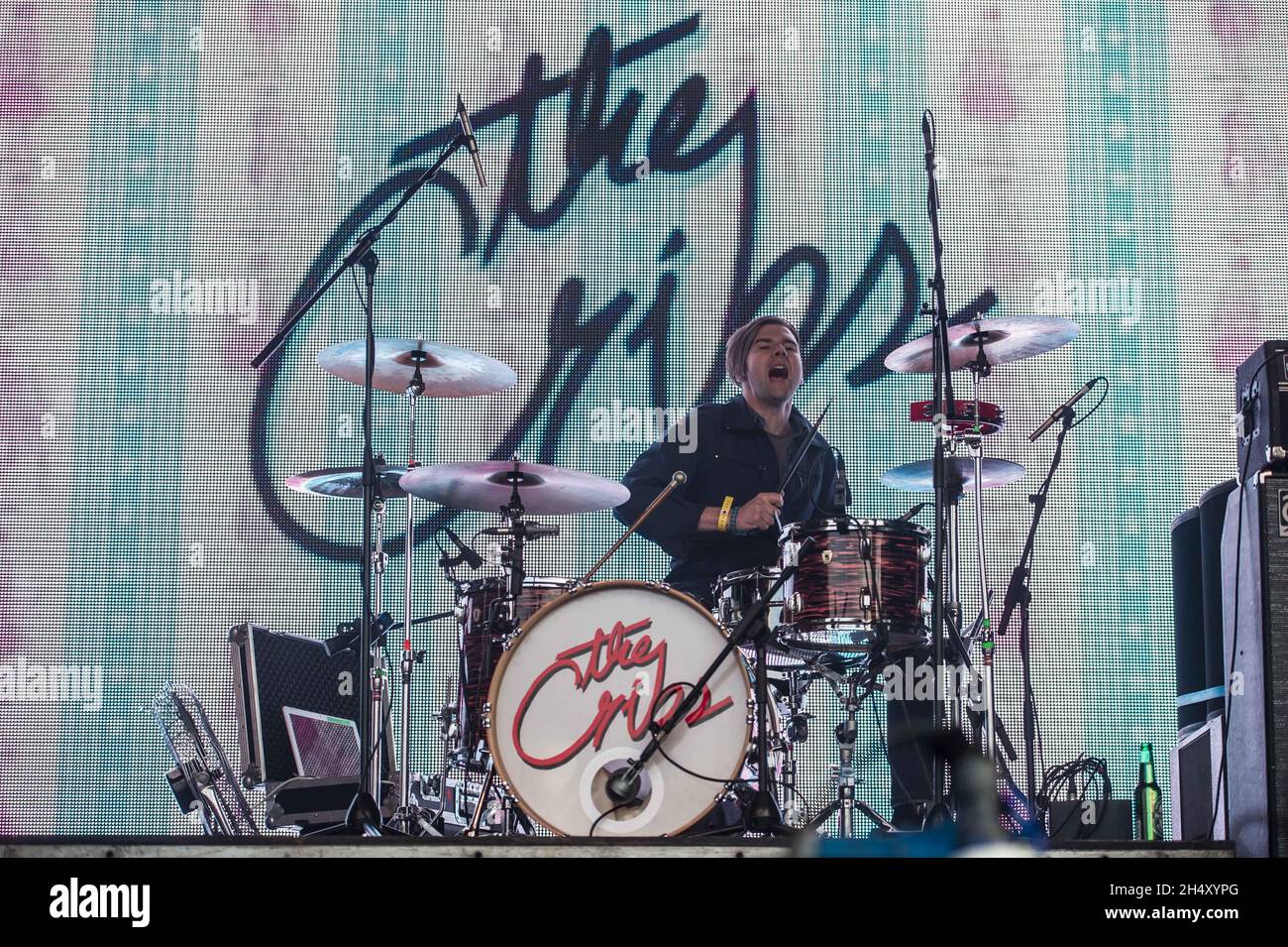 Ross Jarman of The Cribs performing live on day 3 of Liverpool Sound ...