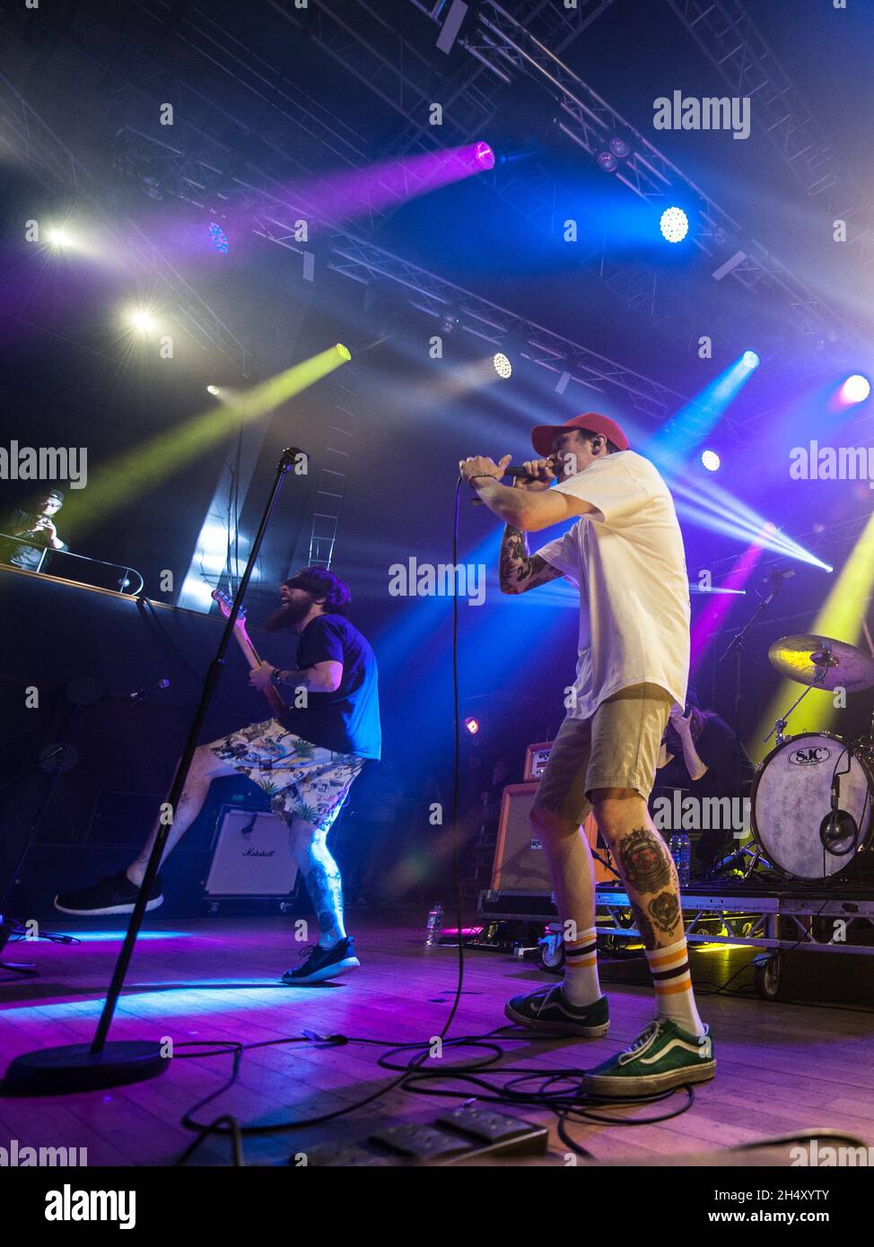 Ben Barlow of Neck Deep performing live at Slam Dunk festival on May 25 ...
