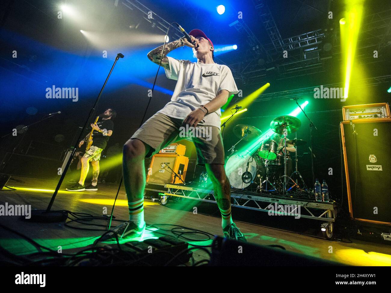 Ben Barlow of Neck Deep performing live at Slam Dunk festival on May 25 ...