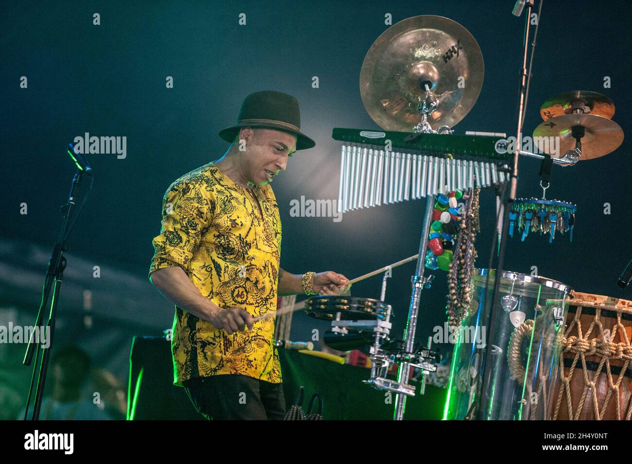 Ibibio Sound Machine performing live on stage during Citadel festival ...