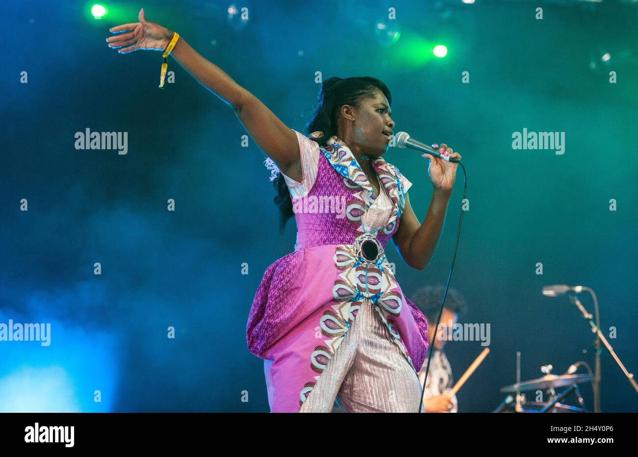 Ibibio Sound Machine performing live on stage during Citadel festival ...