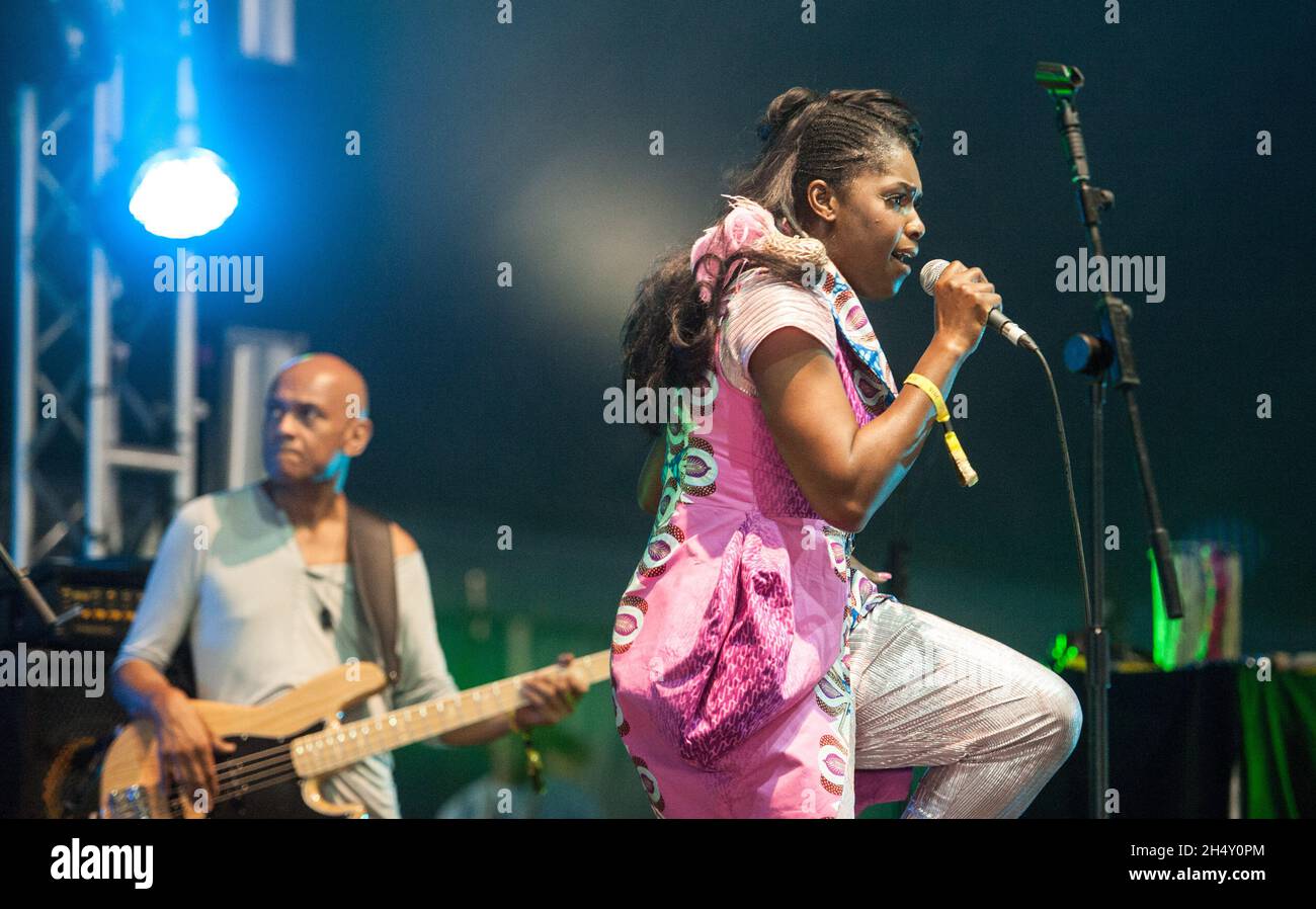Ibibio Sound Machine performing live on stage during Citadel festival ...