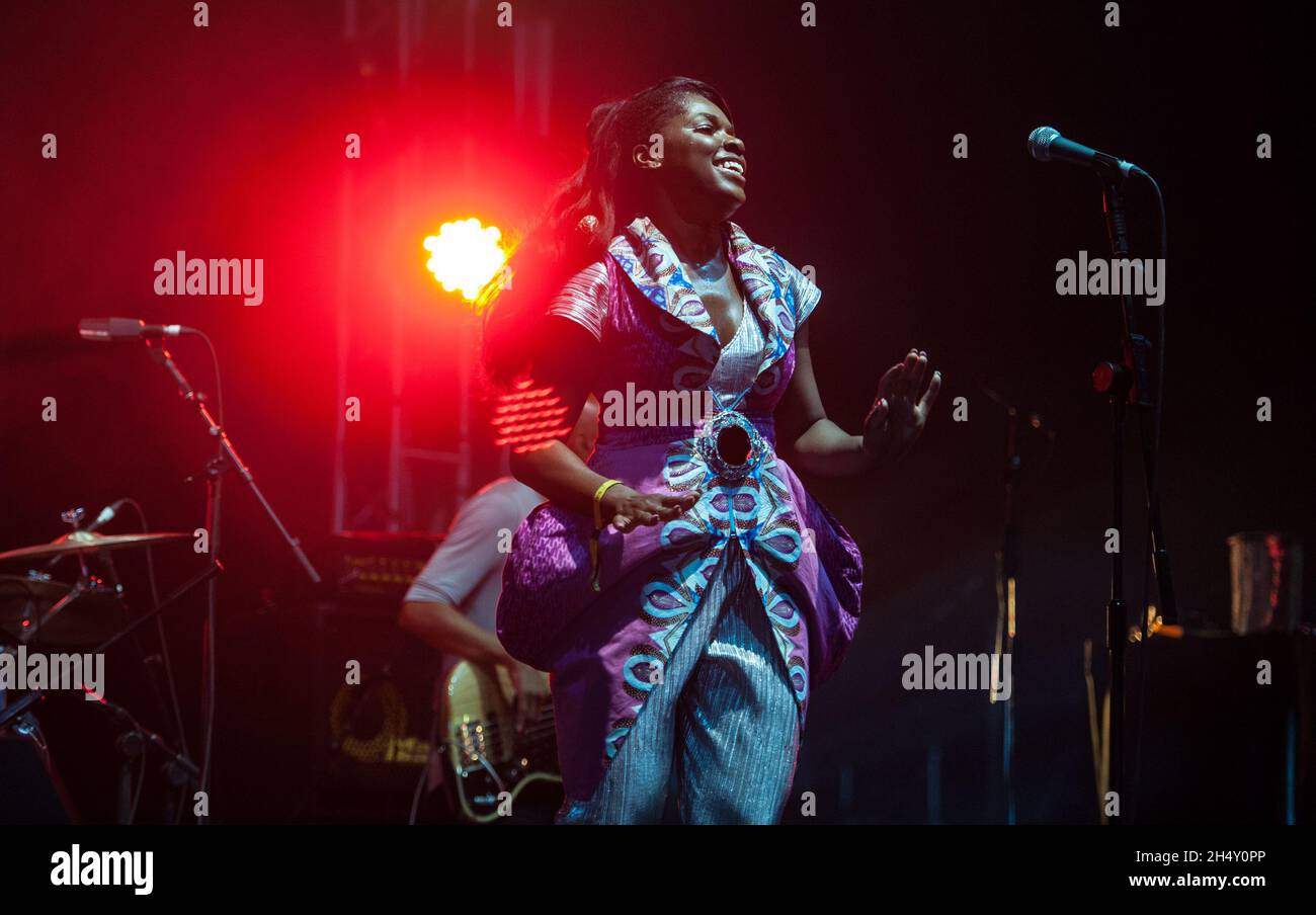 Ibibio Sound Machine performing live on stage during Citadel festival ...