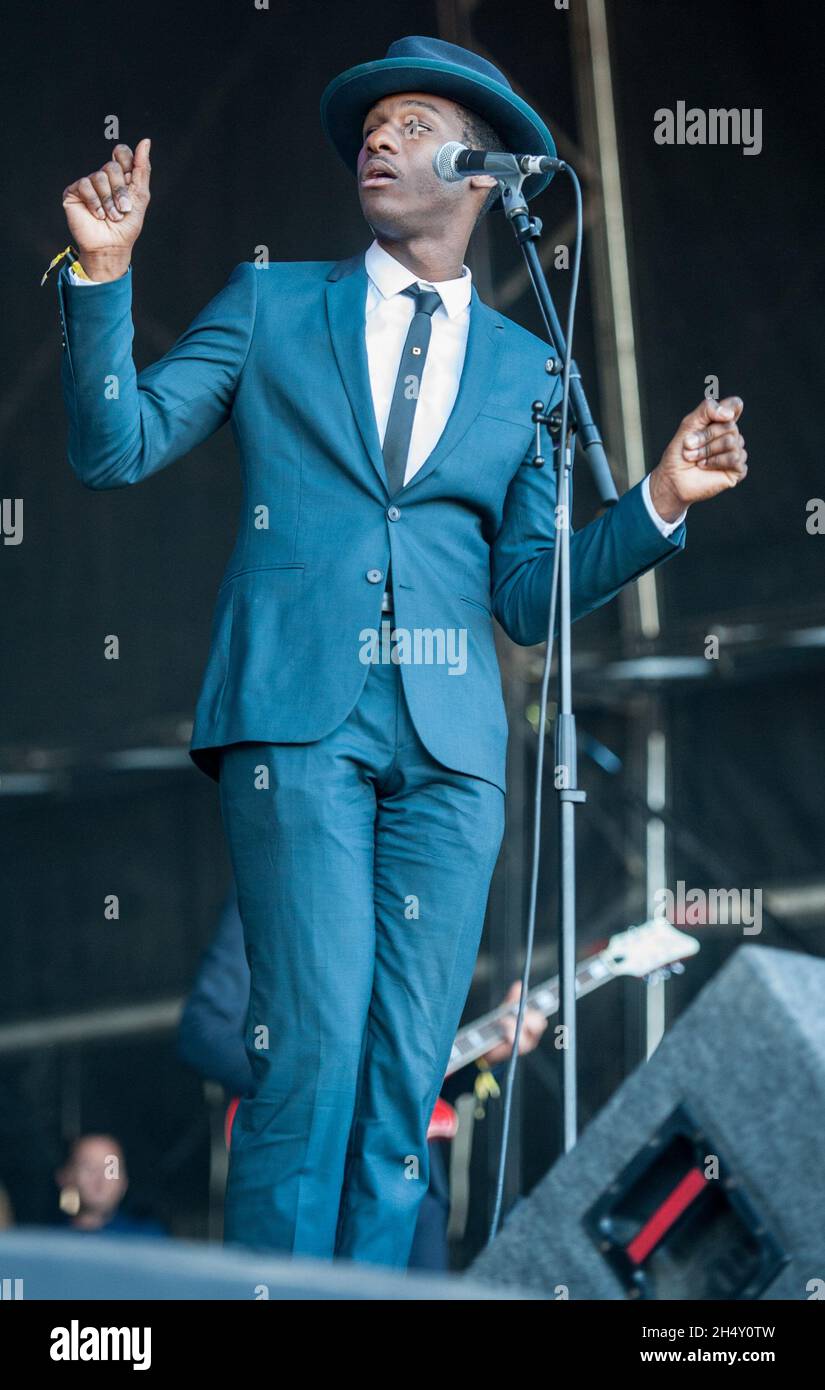 Leon Bridges performing live on stage during Citadel festival at ...