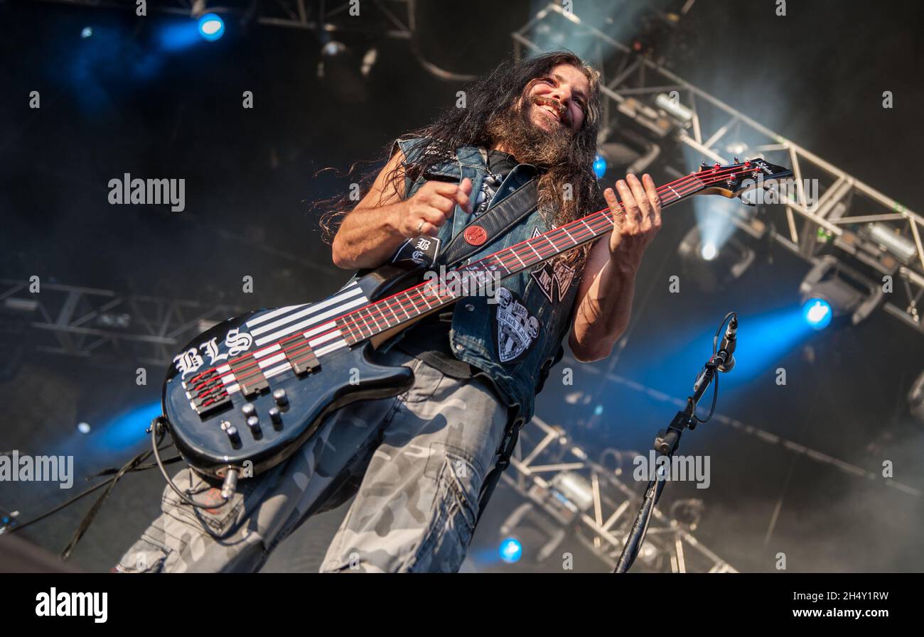 John DeServio of Black Label Society performing live on stage during ...