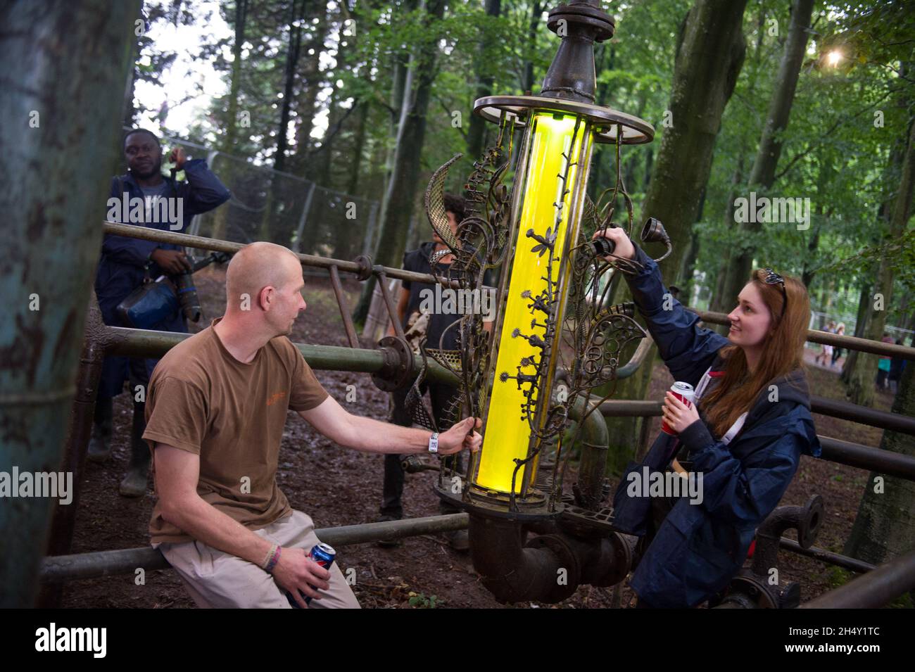 Festival goers at Boomtwon festival on 14-16 August at Metterley Estate ...