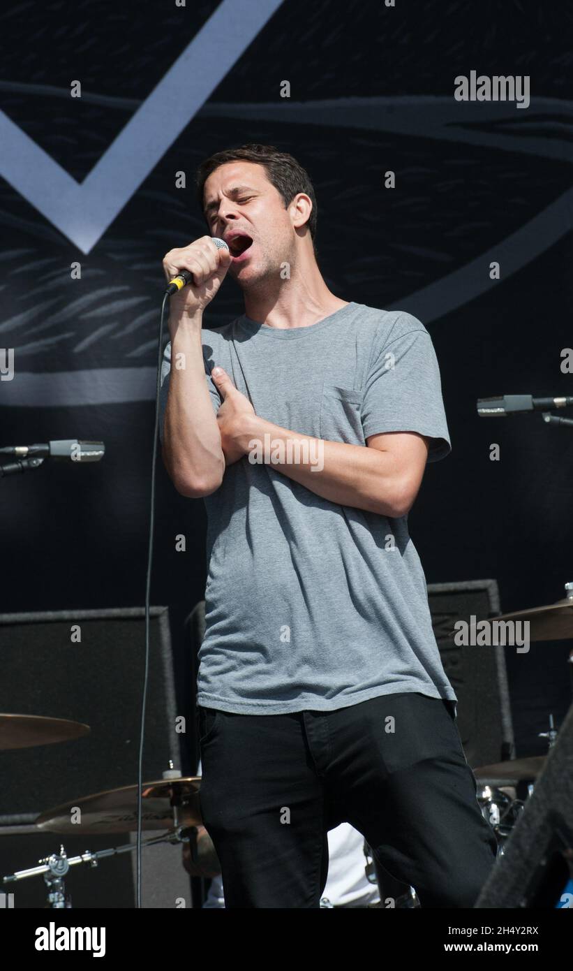 Lonely The Brave performing live on stage on day 1 of Leeds Festival on ...