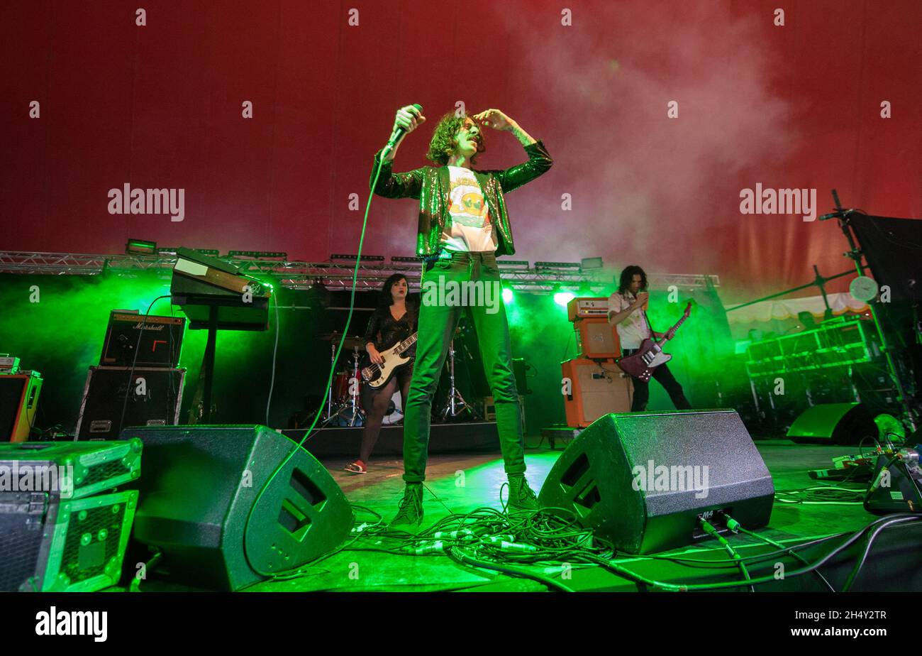 Turbowolf performing live on stage on day 1 of Leeds Festival on August ...