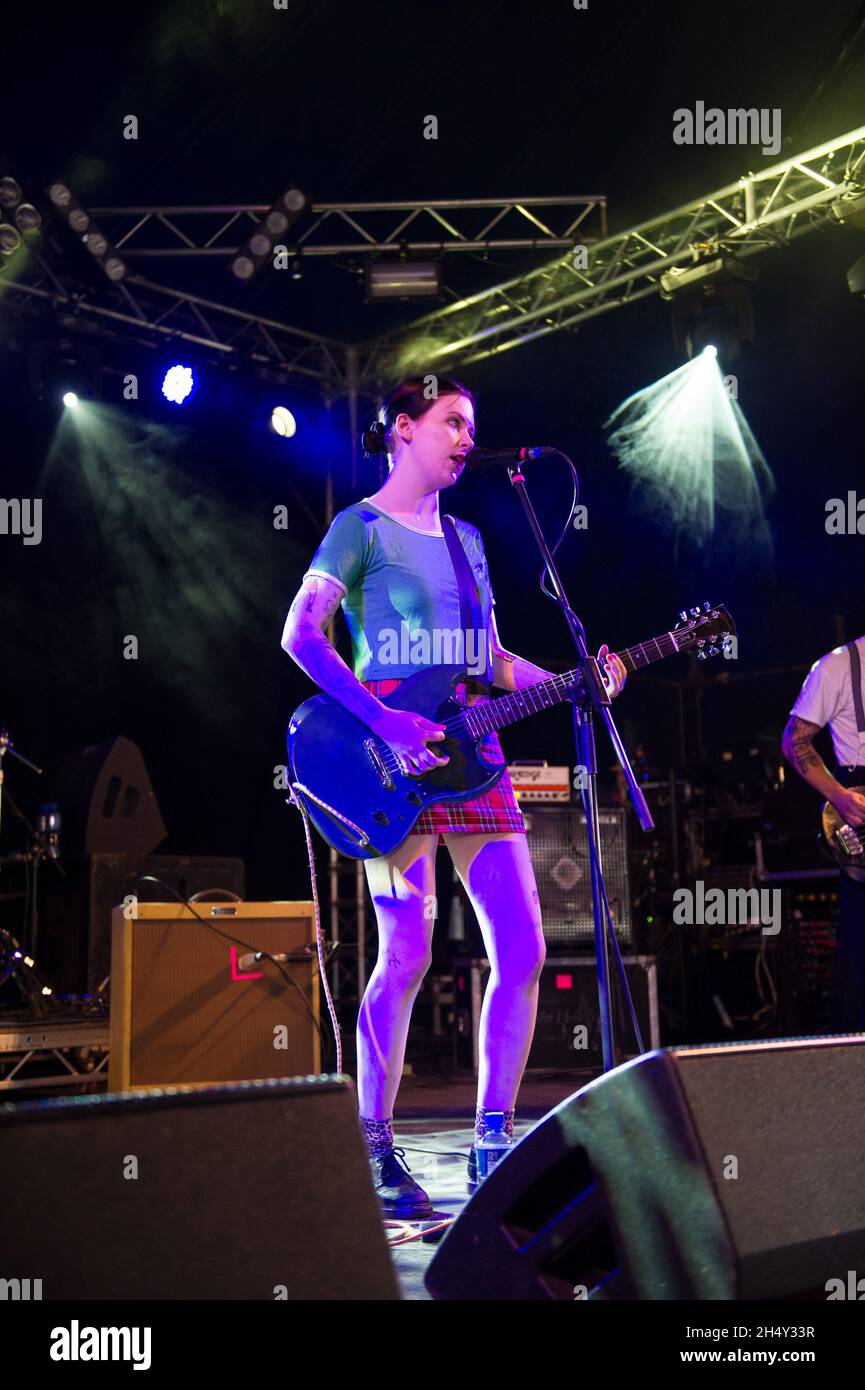 Misty Miller performing live on stage on day 2 of Leeds Festival on ...