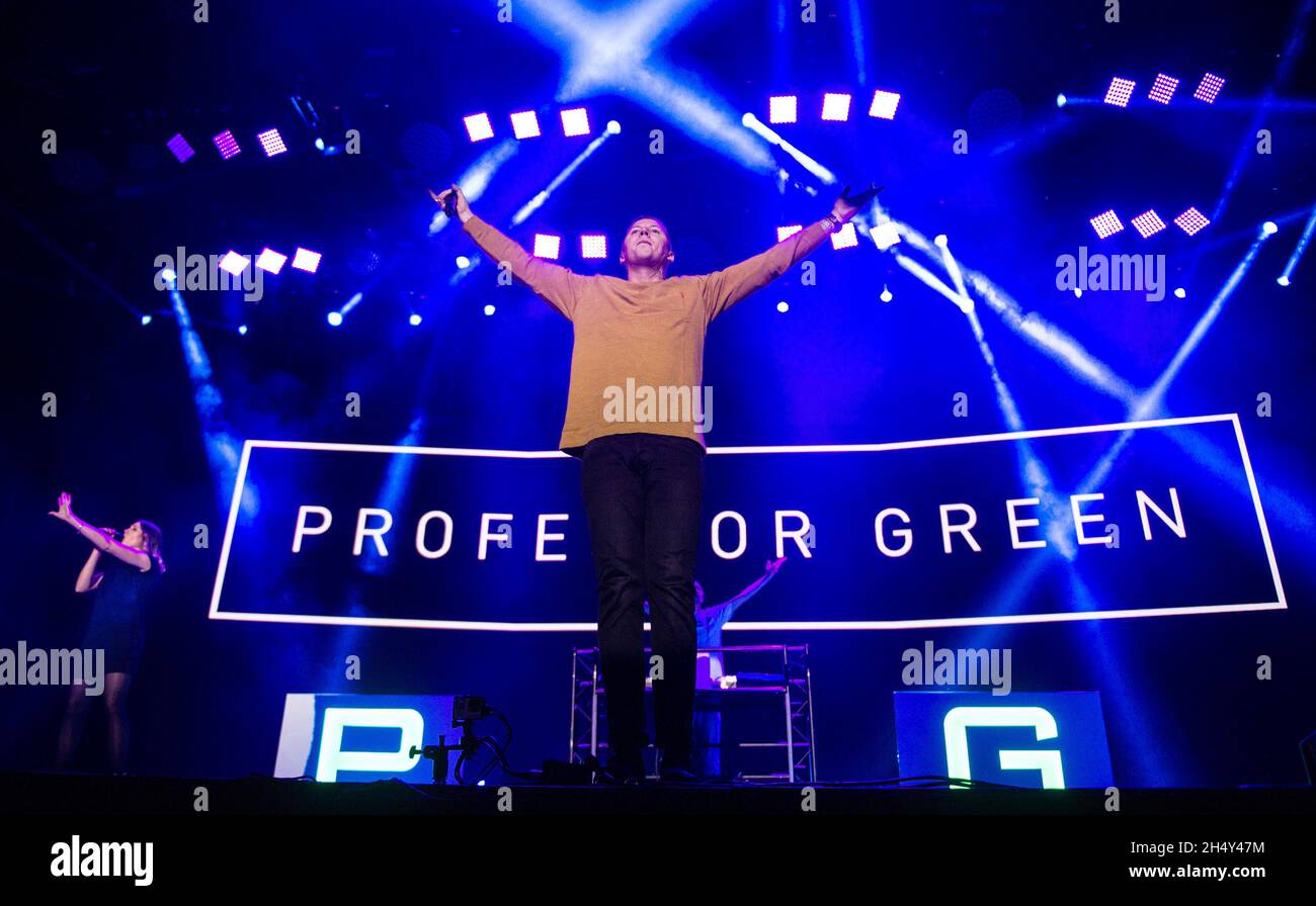 Professor Green performing live on stage at the Barclaycard Arena on ...