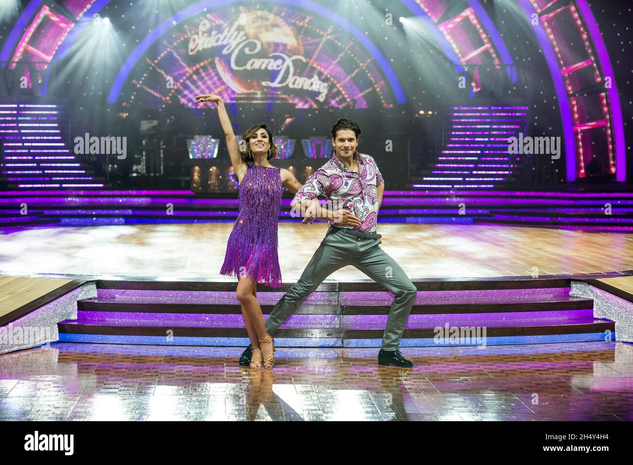 Anita Rani and Gleb Savchenko posing during Strictly Come Dancing Live ...