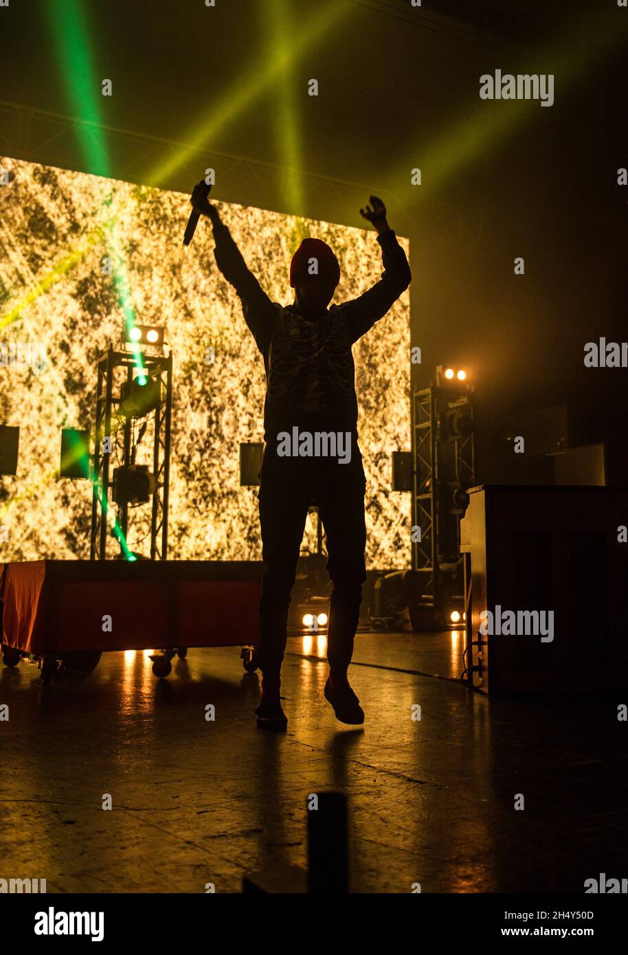 Tyler Joseph of Twenty One Pilots performing live on stage on at O2 ...