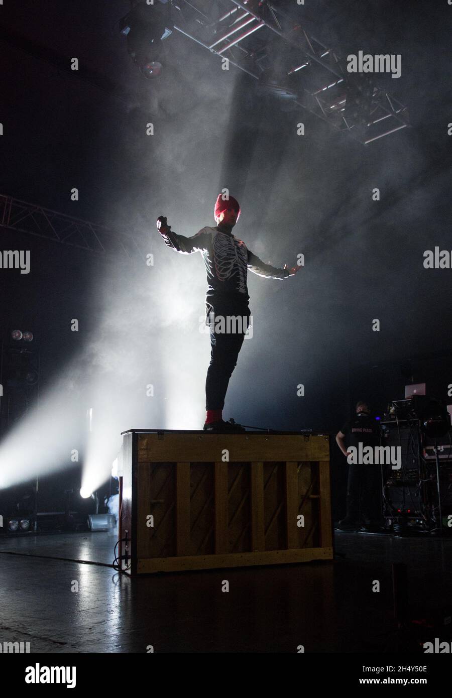 Tyler Joseph of Twenty One Pilots performing live on stage on at O2 ...