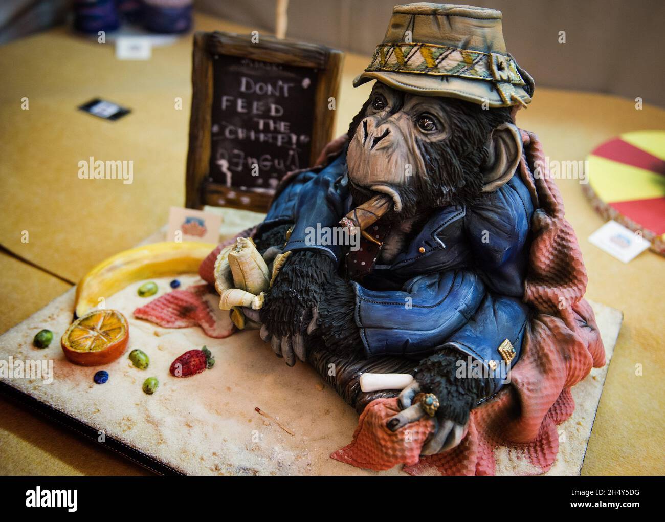 Fun fair themed cake on display at the Cake International show at the ...