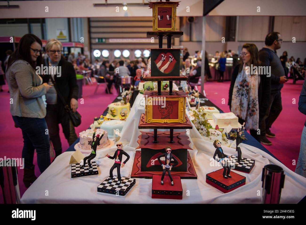 Cakes on display at the Cake International show at the NEC on March 20 ...