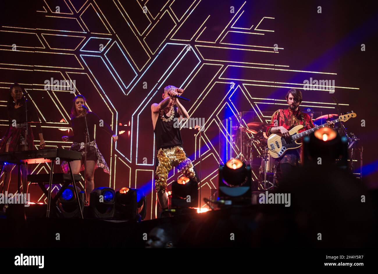 Olly Alexander and Mikey Goldsworthy of Years & Years performing live ...