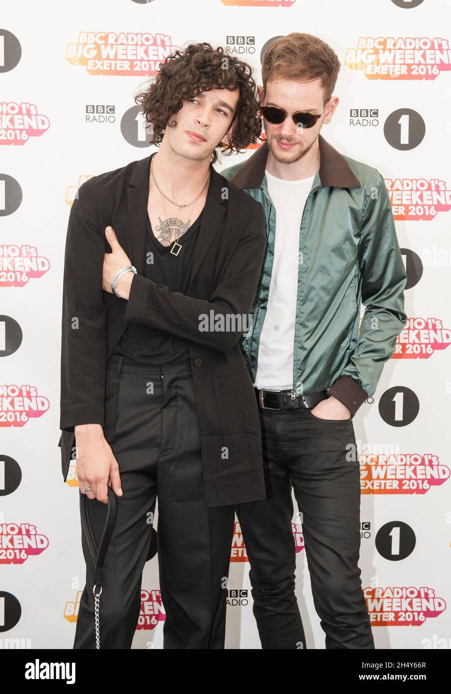 Matthew Healey and George Daniel of 1975 posing backstage on day 2 at ...