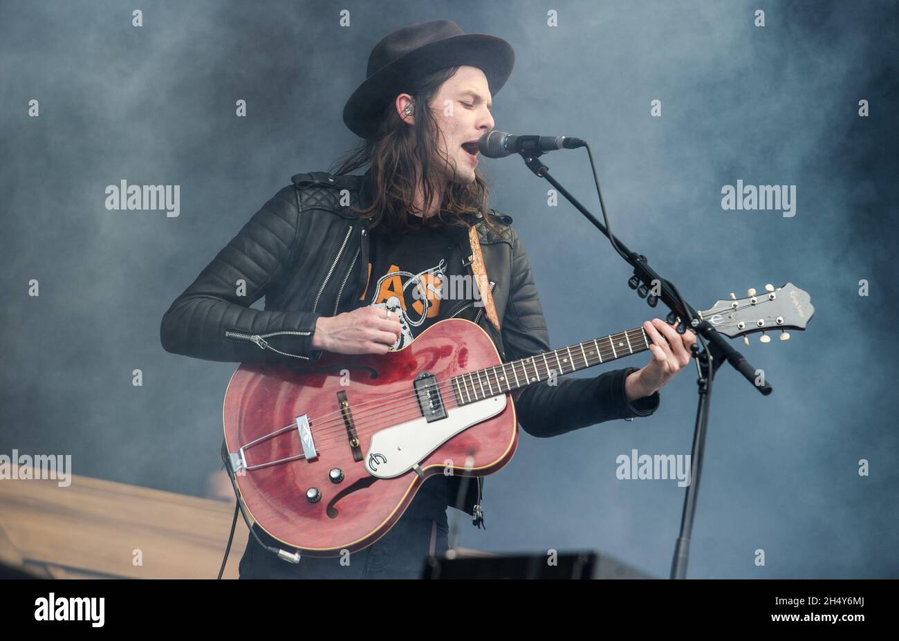 James Bay performing live on stage at T in the Park festival on July 10 ...