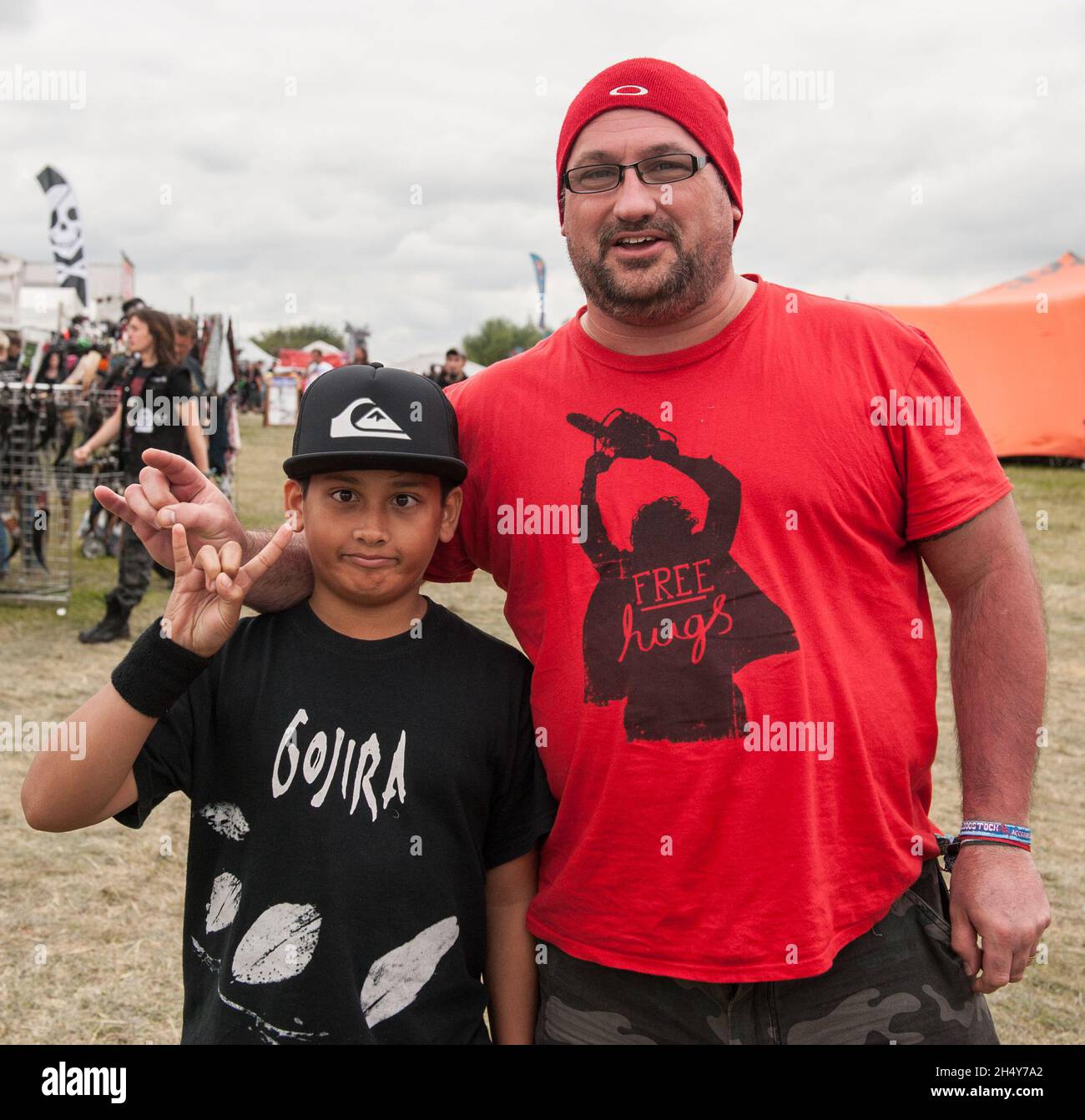 Heavy metal fans at Bloodstock festival on August 14 2016 at Catton ...