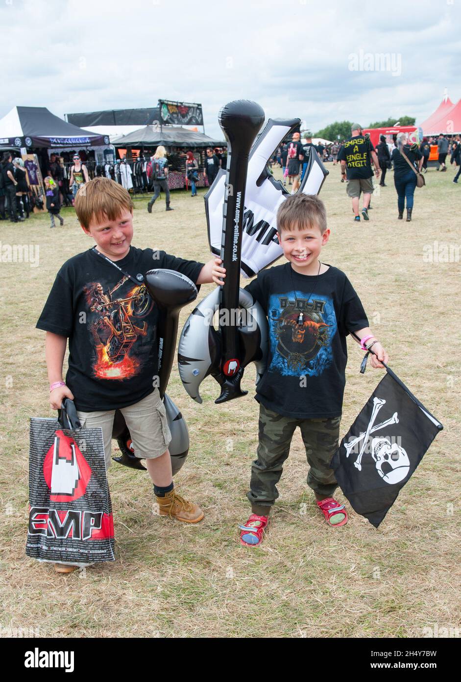 Heavy metal fans at Bloodstock festival on August 14 2016 at Catton ...