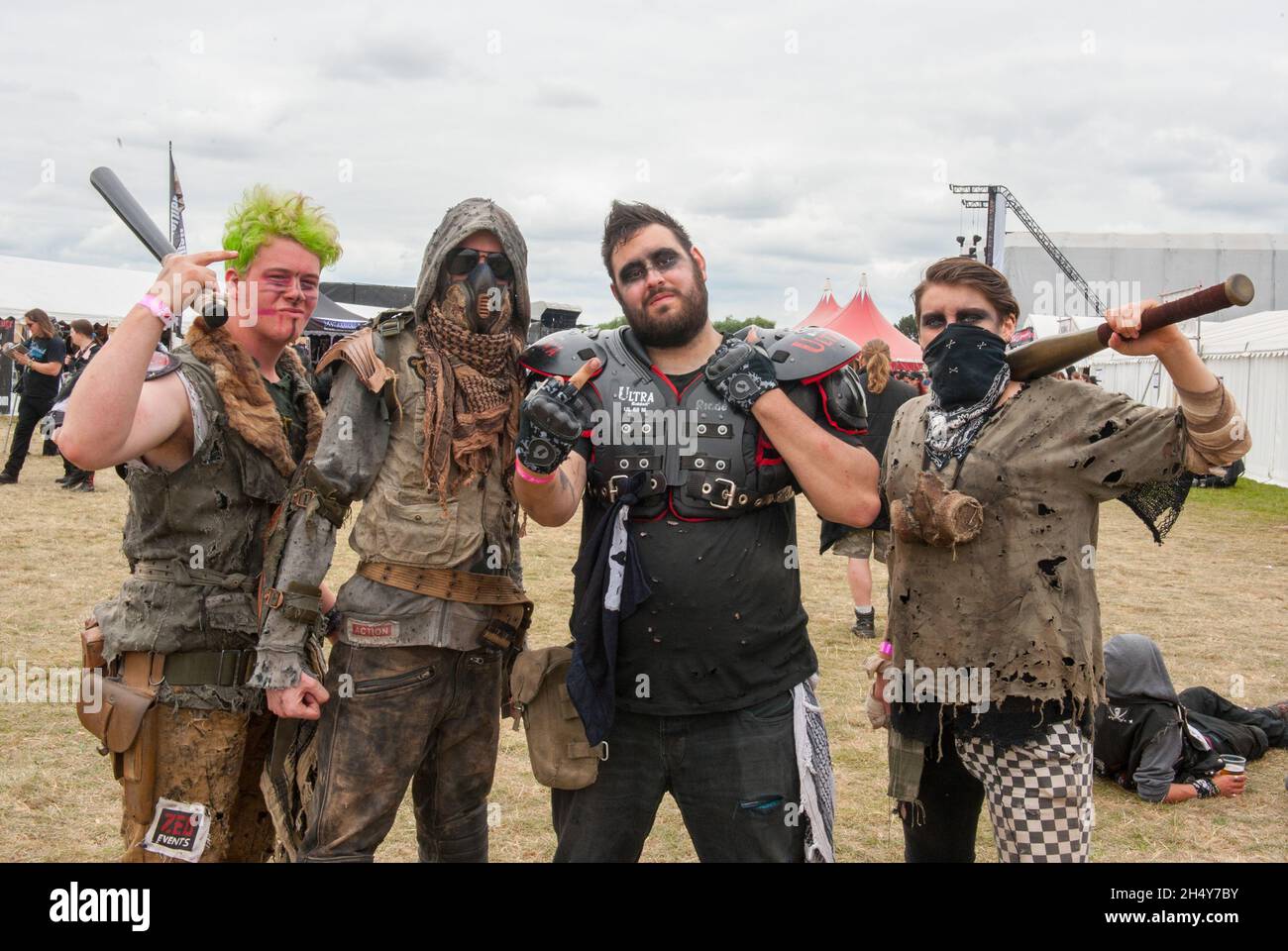 Heavy metal fans at Bloodstock festival on August 14 2016 at Catton ...