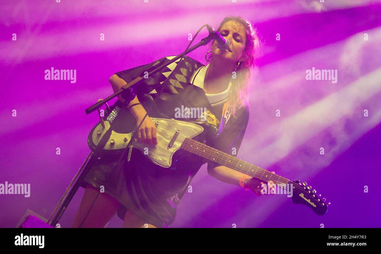 Hindes performing live at Leeds Festival 2016 at Bramham Park, UK ...