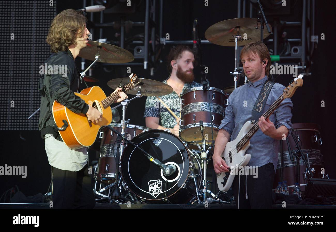 Wayne Sermon, Ben McKee and Daniel Platzman of Dragons performing live ...