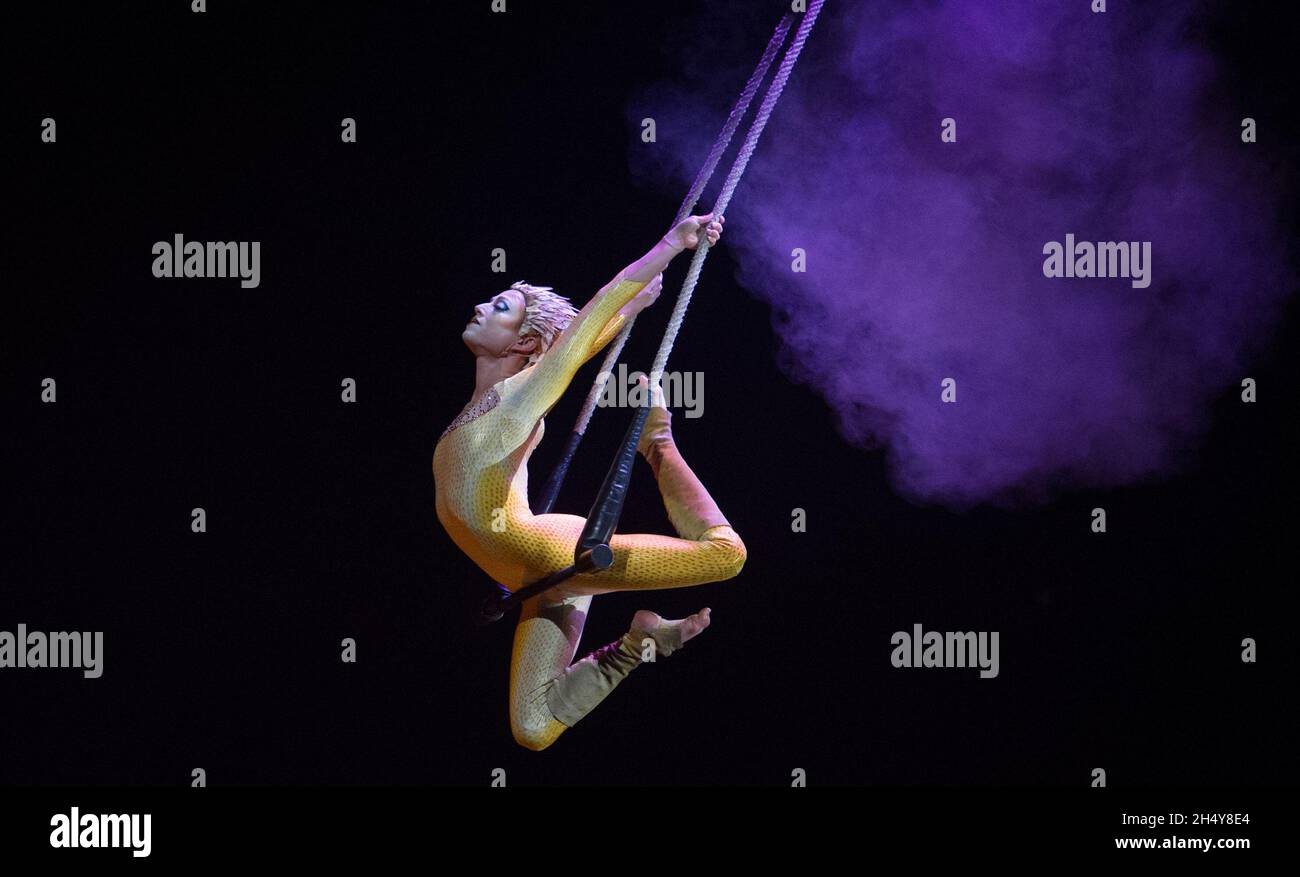 Cirque du Soleil cast performing Varekai at the Genting Arena in ...